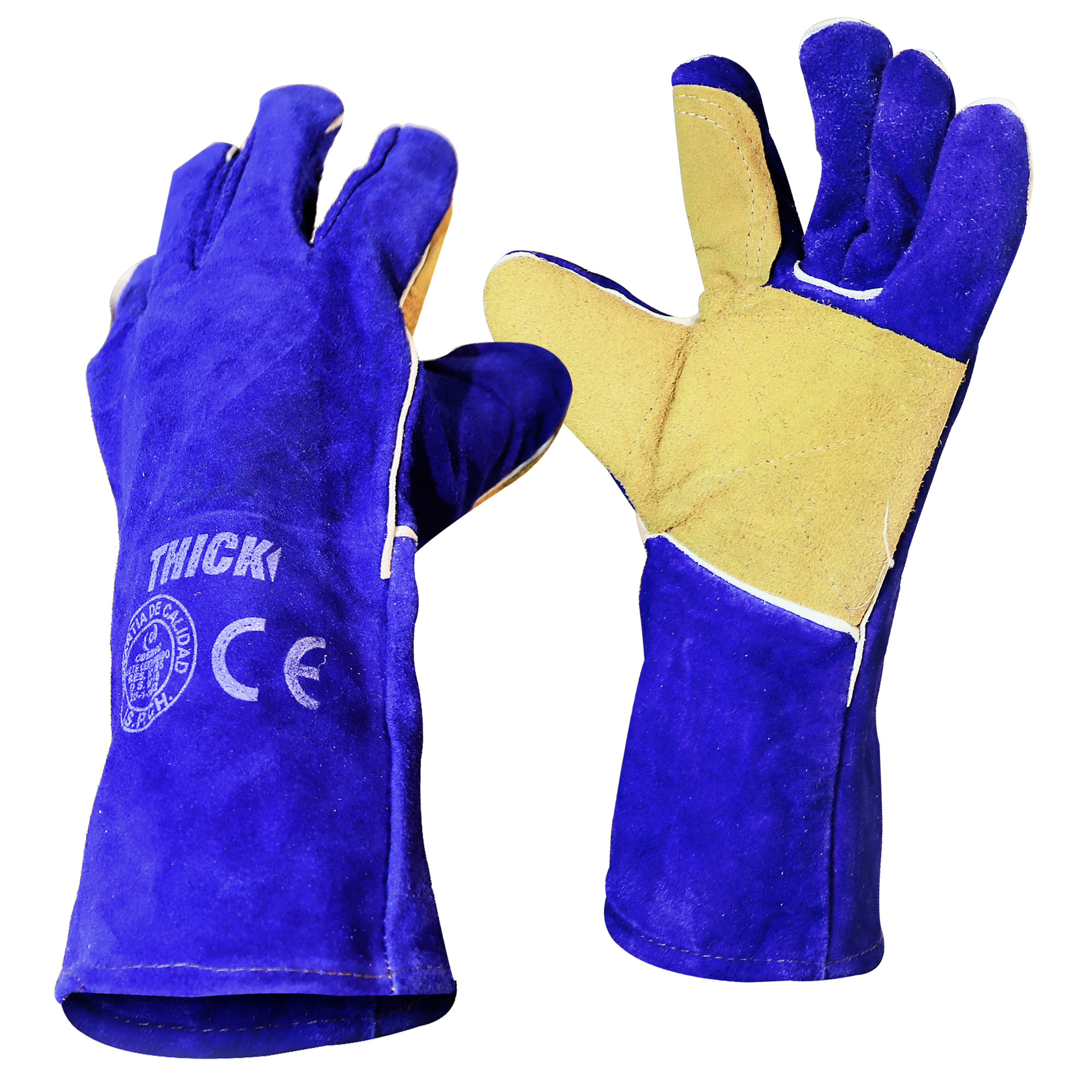 GUANTE SOLDADOR AZUL HILO KEVLAR R PALMA THICK Kuppel
